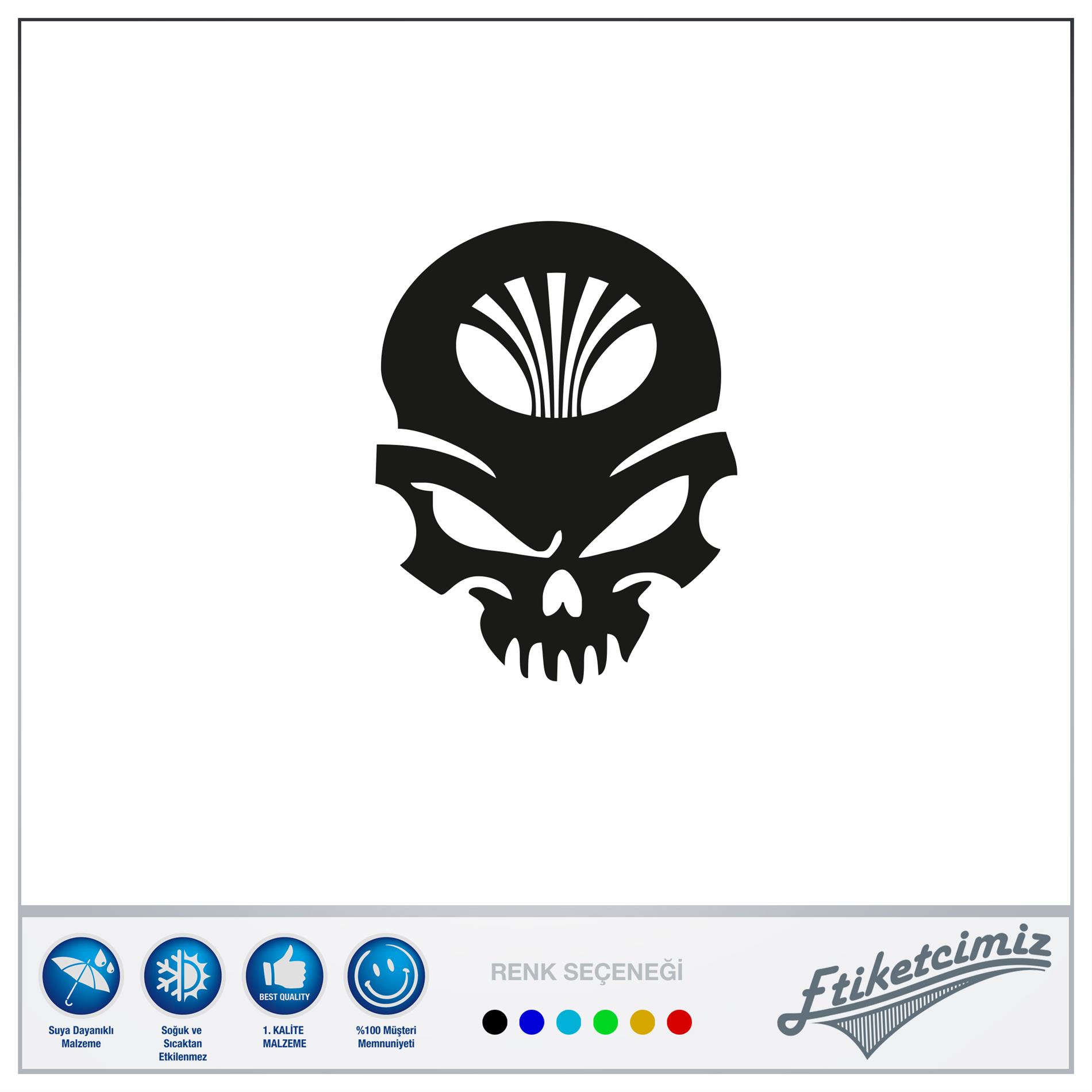 Daewoo Kafatası Sticker - Daewoo Oto Sticker - Etiketcimiz.com