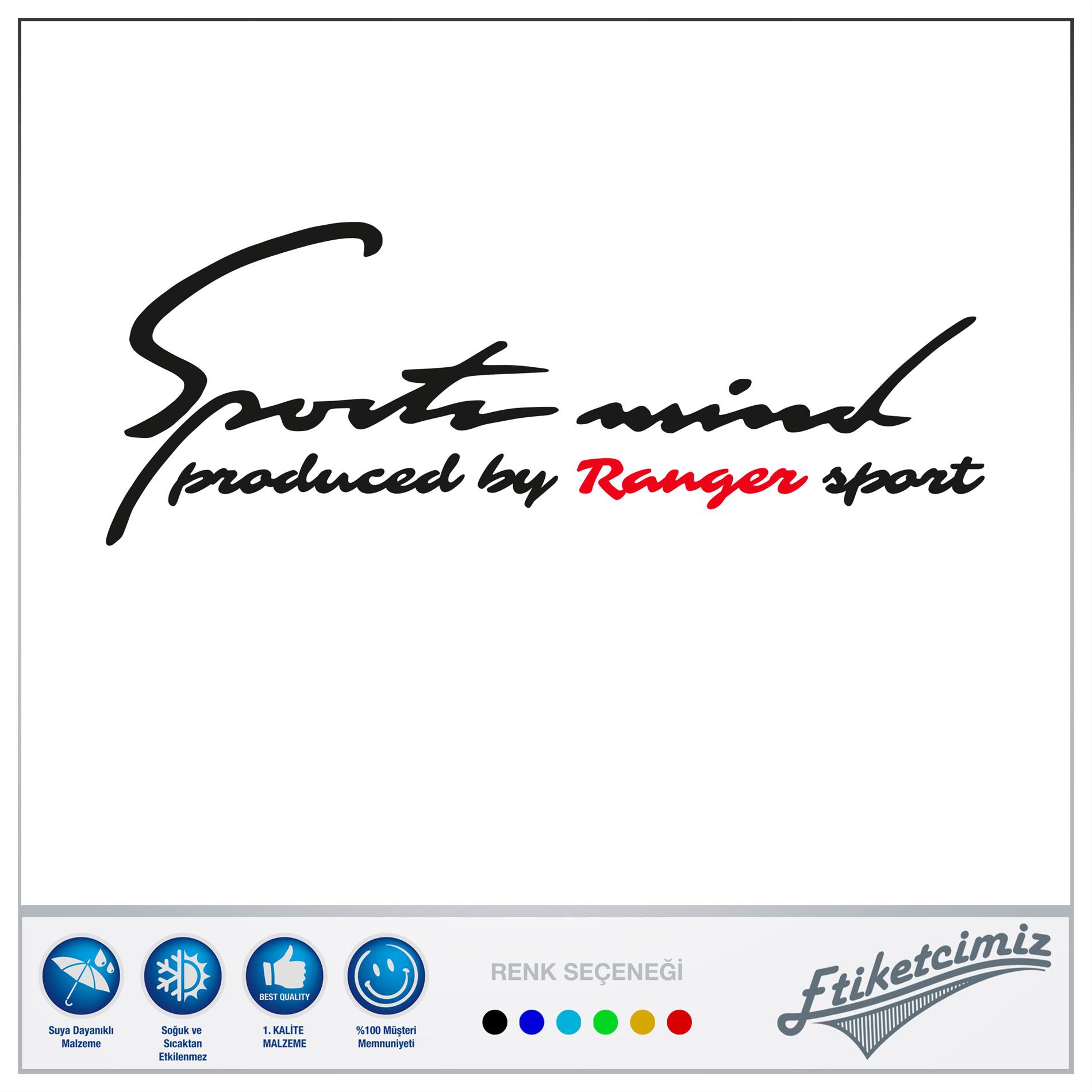 Ford Ranger Sports Mind Sticker - Ford Oto Sticker - Etiketcimiz.com