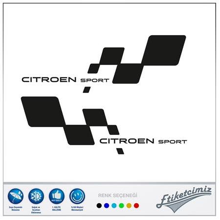 Citroen Sport Oto Sticker - Citroen Oto Sticker - Etiketcimiz.com